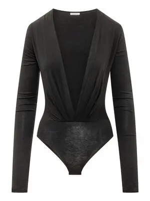 Andamane Deep V Bodysuit - Black