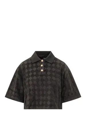 Amiri Long Sleeve Polo - Black