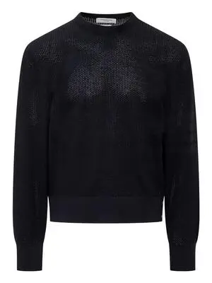 Thom Browne 4bar Wool Sweater - Navy