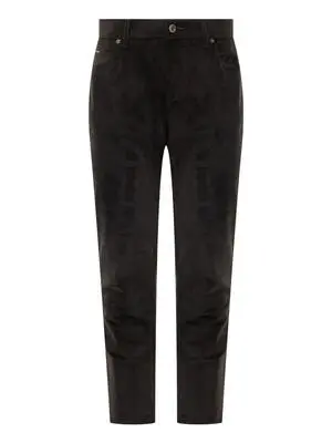 Dolce & Gabbana Velvet Trousers - Nero