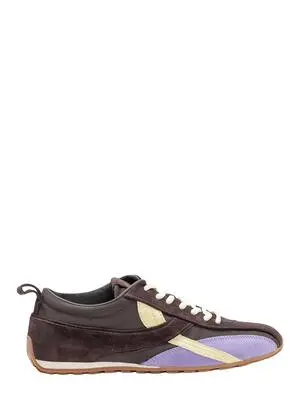 ALOHAS ALOHAS Paneled Lace Up Sneakers Brown