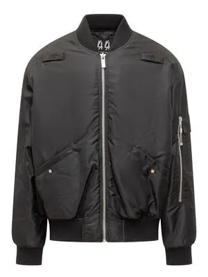 44 LABEL GROUP Nylon Bomber Jacket - Black