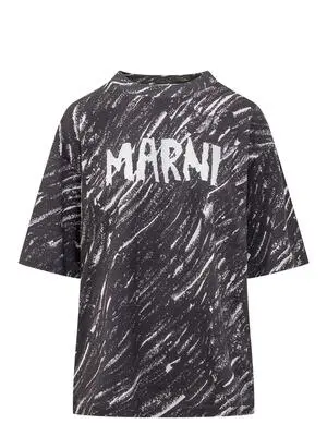 Marni Logo Graphic T-shirt - Black