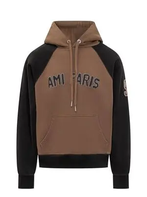 AMI Paris Hooded Sweatshirt - Noisette Noir