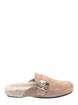 Tory Burch Suede Mule Flats - Noisette