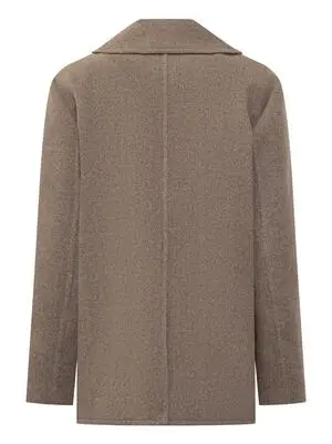 Tory Burch Wool Blazer Jacket - Ashed Moka