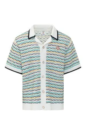 CASABLANCA Casablanca Tuck Stitch Short Sleeve Shirt