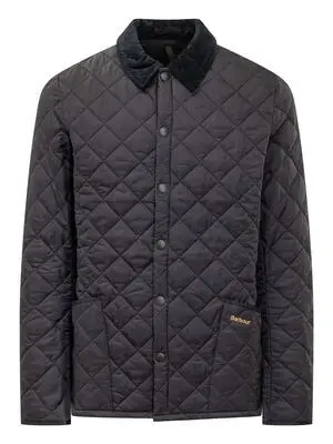 Barbour BARBOUR Quilted Jacket With Velvet Collar Navy