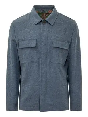 Etro Patch-pocket Shirt Jacket - Blu