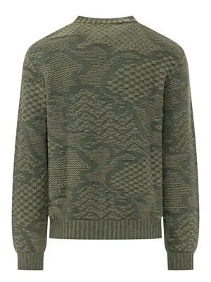 Etro Ribbed Knit Crewneck Sweater - Verde