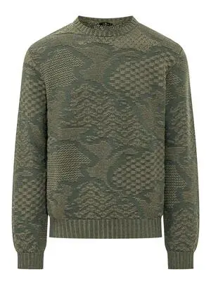 Etro ETRO Ribbed Knit Crewneck Sweater Verde