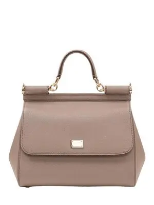 Dolce & Gabbana DOLCE & GABBANA Leather Mini Handbag Fango Chiaro