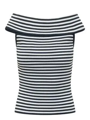 Michael Kors Striped Knit Top - Midnightblue