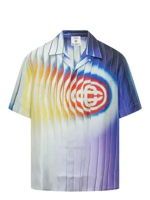 Casablanca Graphic Print Silk Cuban Shirt - Shockwave