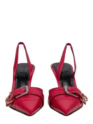 Givenchy GIVENCHY Calf Leather Slingback Pumps Red