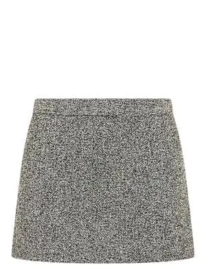 Michael Kors Tweed Mini Skirt - Black/bone