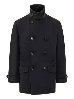 BRUNELLO CUCINELLI Brunello Cucinelli Navy Overcoat