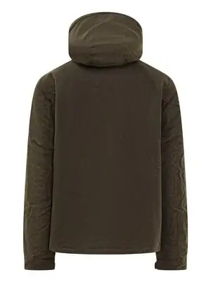 BARBOUR INTERNATIONAL Barbour International Waxed Cotton Hooded Jacket With Shearling Lining