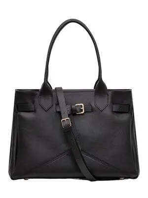 BALLANTYNE BALLANTYNE Kate Calf Leather Tote Bag Black