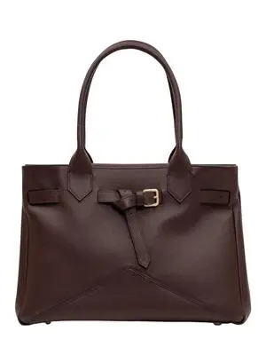 BALLANTYNE Kate Calf Leather Tote Bag - Brown