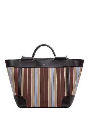 Dolce & Gabbana DOLCE & GABBANA Striped Motif Handbag Multicolor Marrone
