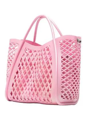 MARC ELLIS Marc Ellis Cut-Out Logo-Embossed Tote Bag Pink
