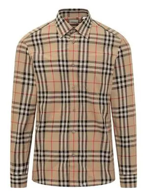 Burberry Check Print Cotton Shirt - A7028