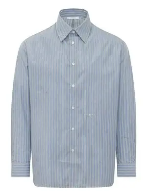 Givenchy Striped Overshirt - White/navy