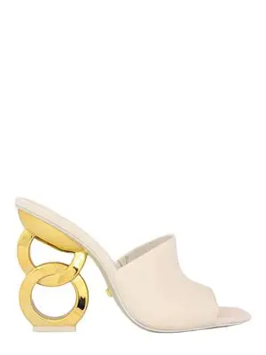 KAT MACONIE Kat Maconie Ebba Chain-Link Heel Sandals White