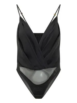Elisabetta Franchi Draped Mini Top - Nero