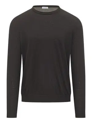Malo Merino Wool Crewneck Sweater - Nero