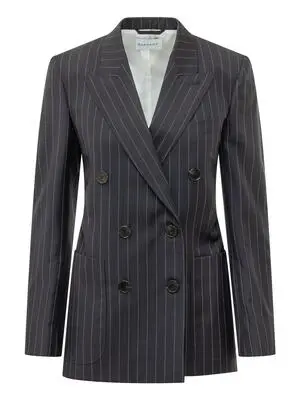 Givenchy GIVENCHY Double Breasted Wool Blazer Jacket Dark Navy