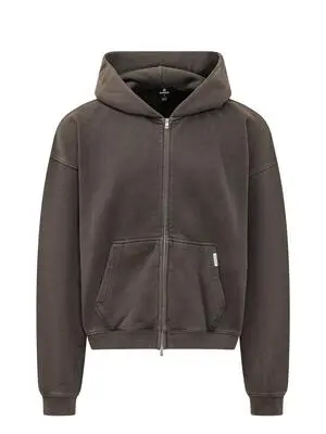 REPRESENT Oversized Zip Hoodie - Coffee