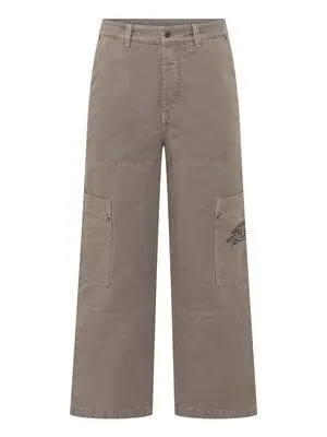 Off-White Straight Leg Cargo Trousers - Stone