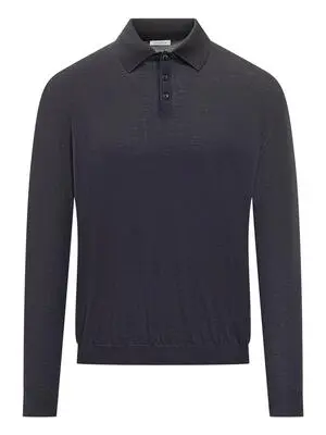 Malo Basic Wool Polo Shirt With Short Sleeves - E286