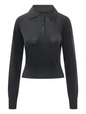 Givenchy GIVENCHY Long Sleeve Polo Navy