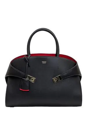 FERRAGAMO SALVATORE FERRAGAMO Hug Design Mini Handbag Nero