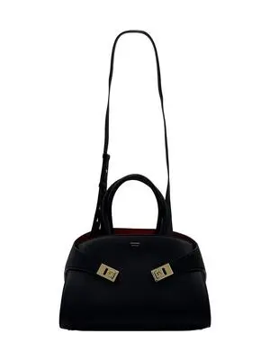 FERRAGAMO SALVATORE FERRAGAMO Hug Design Mini Handbag Nero