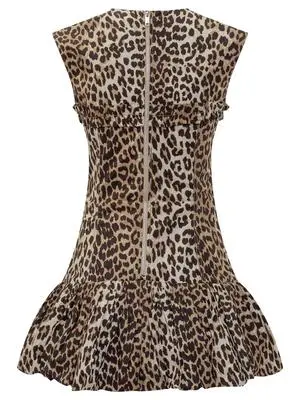 GANNI Mini Corset-style Suit - Leopard