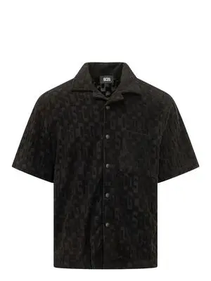 Gcds Bowling Shirt With Unique Buttons - Black