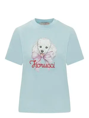Fiorucci FIORUCCI StamPaint Front T-Shirt Light Blue