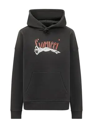 Fiorucci Mini Sweatshirt With Polka Dot Hood - Black