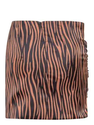 NINEMINUTES NINEMINUTES Curling Mini Skirt Tiger