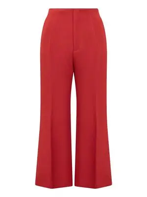 CALCATERRA Wool Trousers - Ruby Red