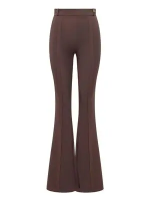 Elisabetta Franchi High-waisted Trousers - Cacao