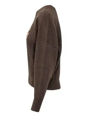 MARANT ETOILE Textured Knit Pullover - Chocolate