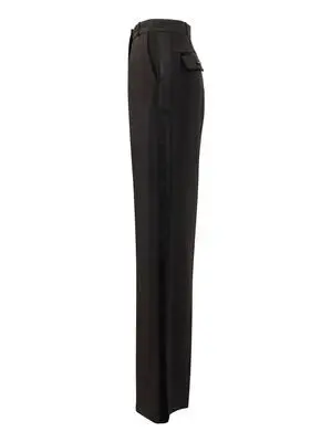 Elisabetta Franchi Paint-themed Trousers With Belt - Nero