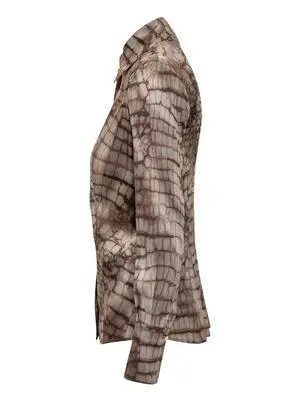 Elisabetta Franchi Animal Print Mini Shirt - Cacao