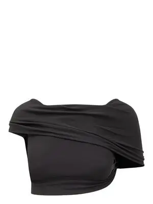 Casablanca Draped Mini Top - Nero