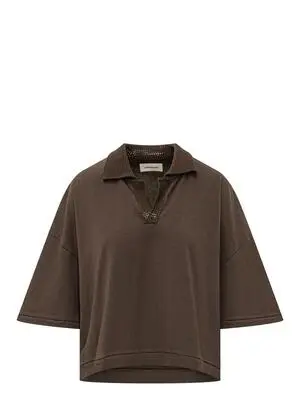 ATOMO FACTORY Cotton Mini Polo Jersey - Moro